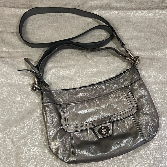 Coach | Bags | Vintage Coach Poppy Gunmetal Crossbody Turnlock | Poshmark